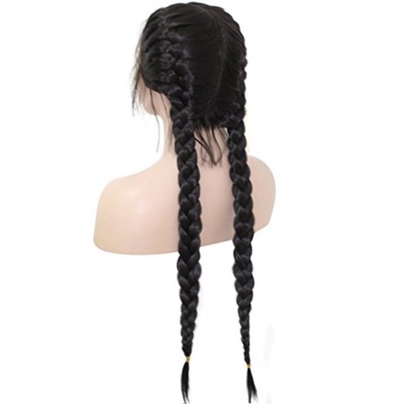 Accessories | Black 24 Dutch Braid Lace Front Wig Nwt | Poshmark
